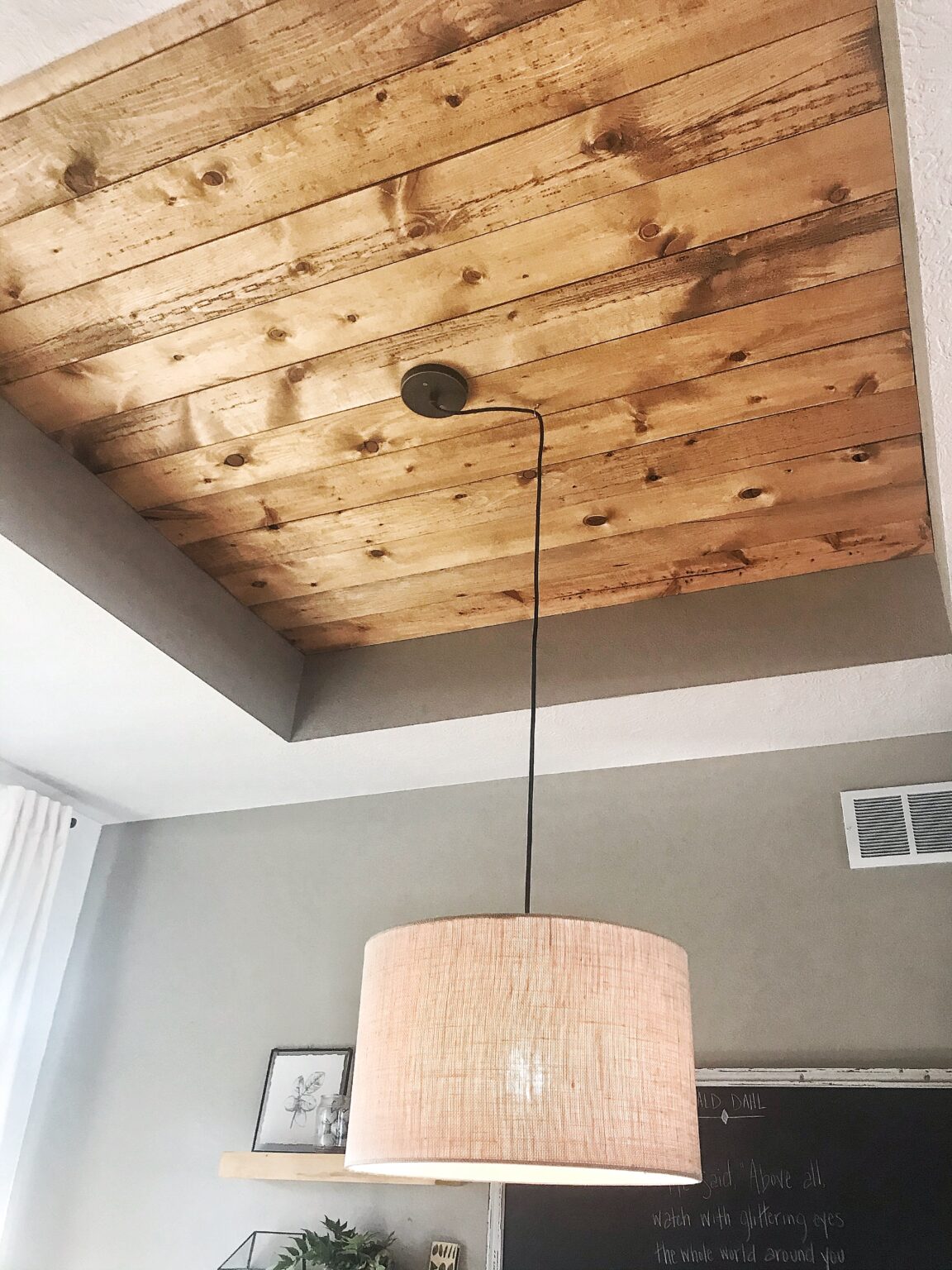 Pine Boards Ceiling Treatment - Berry Berry Quite Contrary
