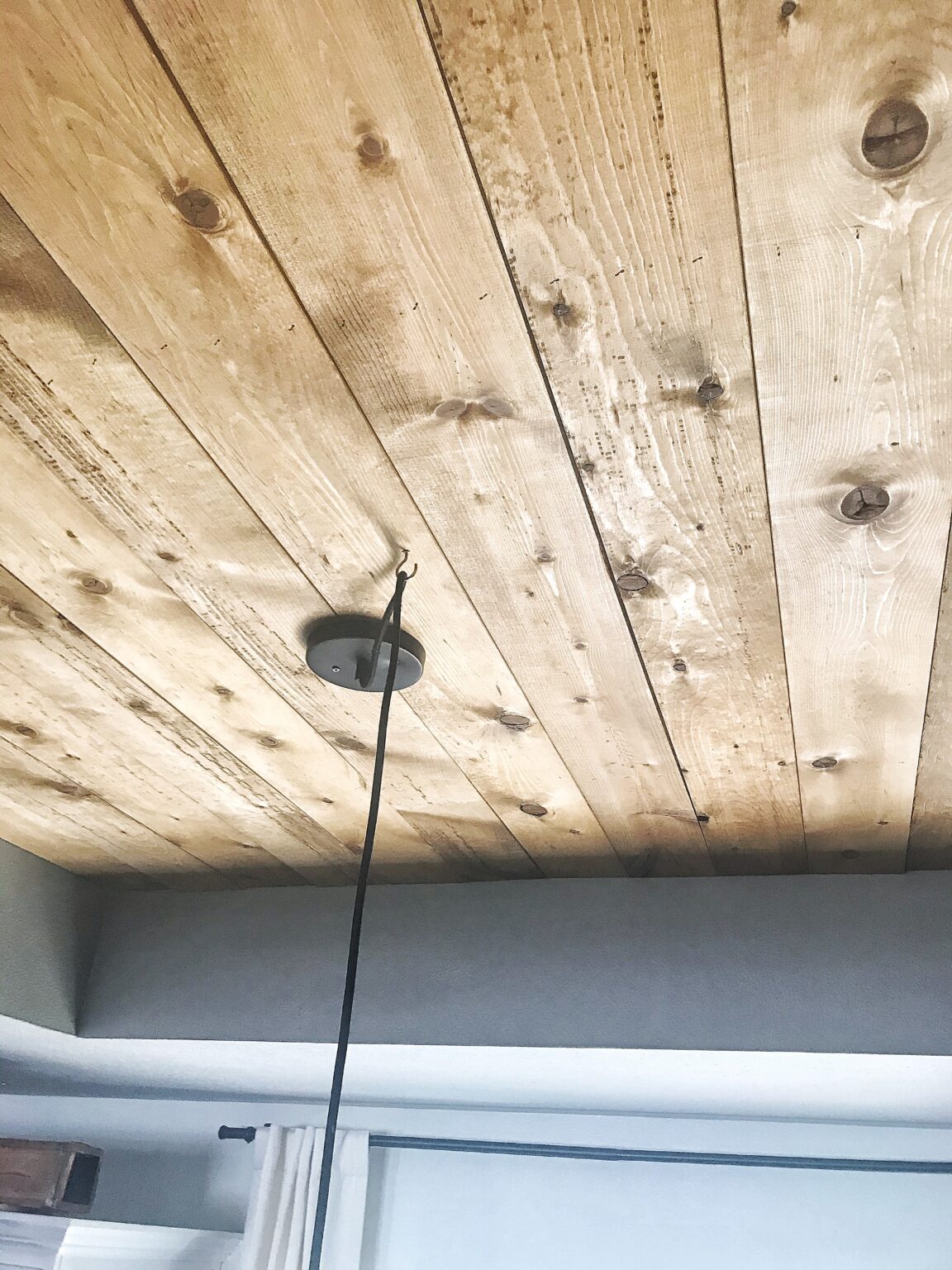 Pine Boards Ceiling Treatment - Berry Berry Quite Contrary