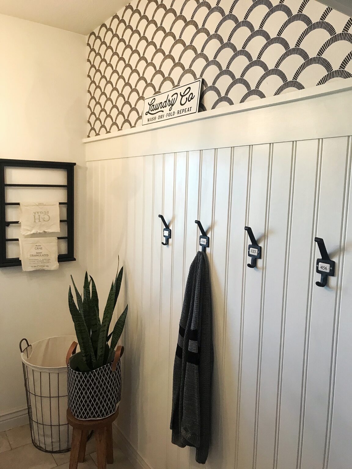 Tempar Wallpaper in Laundry Room - Berry Berry Quite Contrary