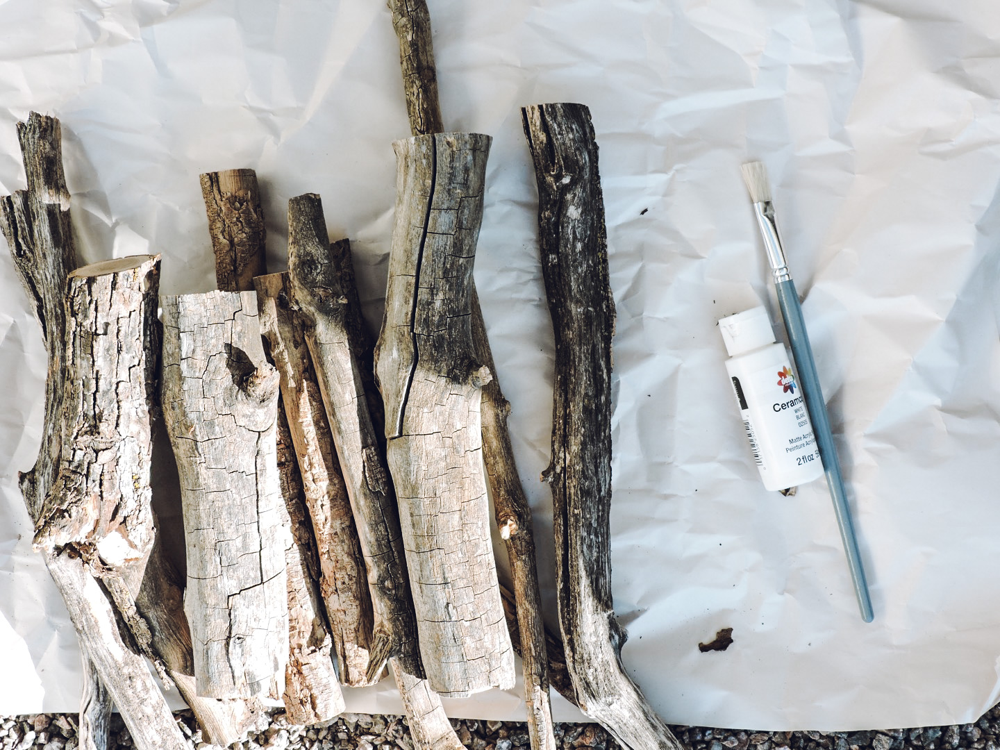 DIY Faux Birch Logs For Christmas - Berry Berry Quite Contrary