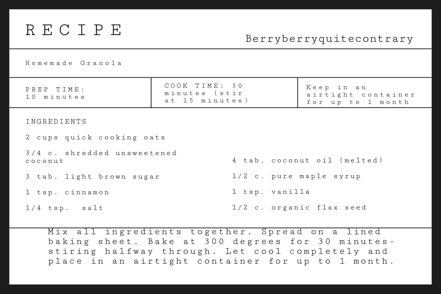 Homemade Granola with Emmy - Berry Berry Quite Contrary