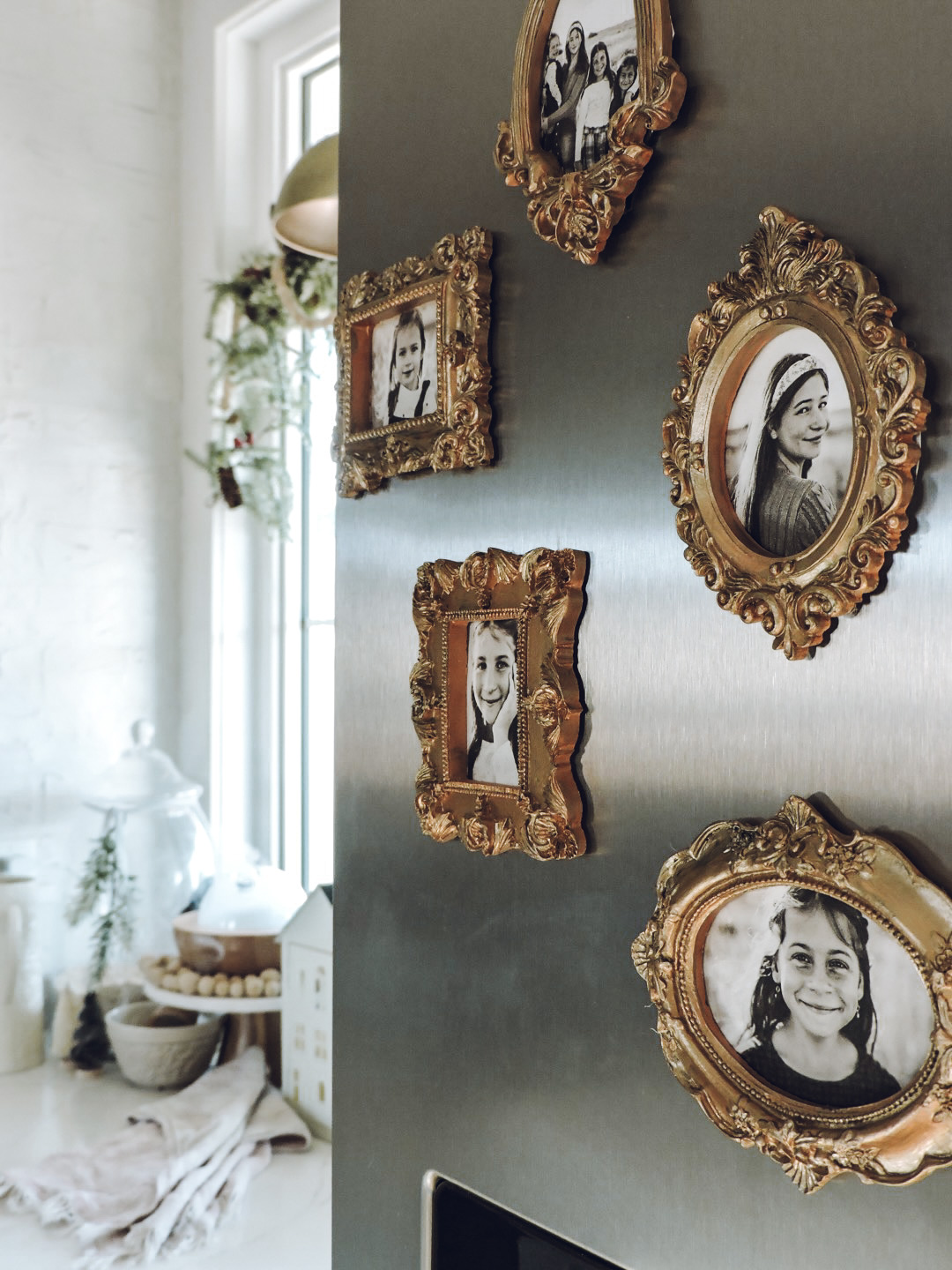 DIY Antique-Looking Picture Frame Magnets-Fridge Decor - Berry Berry ...