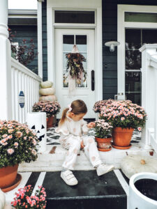 Fall Porch – Salmon Colored Mums & A Plethora Of Pink Pumpkins - Berry ...